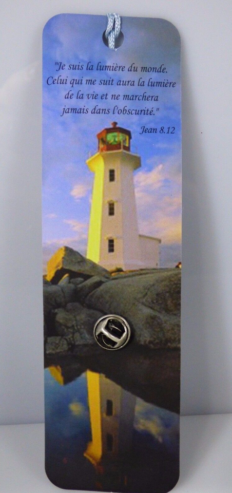 Lighthouse Brooch Pin and Bookmark John Verse 8:12 I Am The Light Of ...