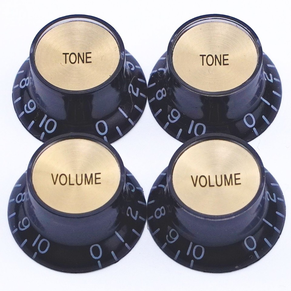Acrylic Top Hat Bell Reflector Knob Volume Tone for Gibson Epiphone Les ...
