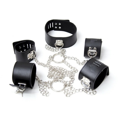 slaves Chain Binding Hand Ankle Cuffs Neck Collar Lockable Restraints ...
