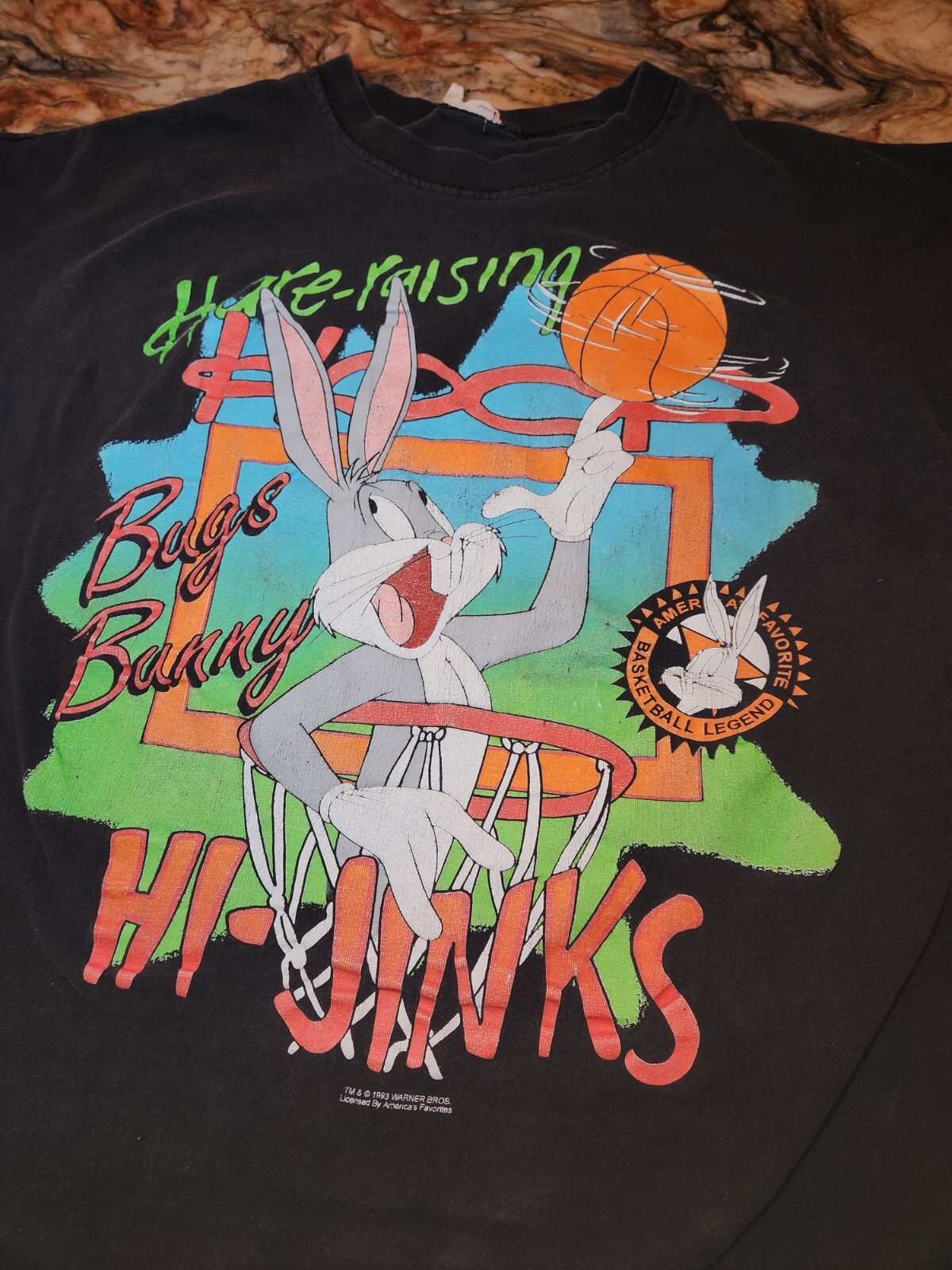 VINTAGE 1993 BUGS BUNNY RAP ROCK T-SHIRT SINGLE STITC… - Gem