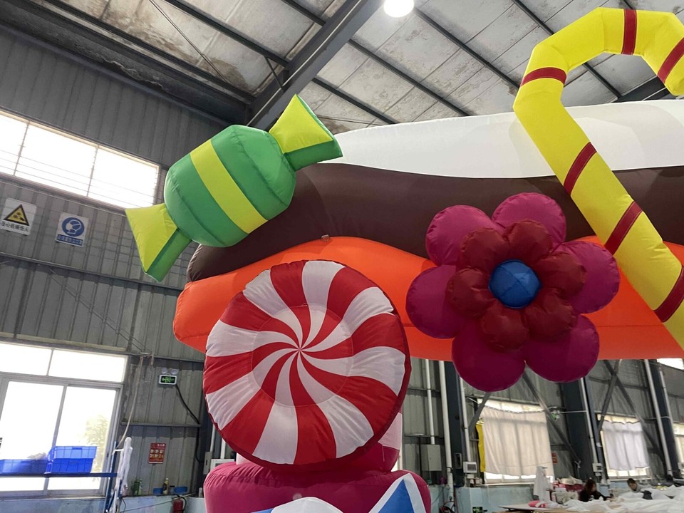 Inflatable Candy Arch Curtain Meters Archway Advertising Bow forEvent ...