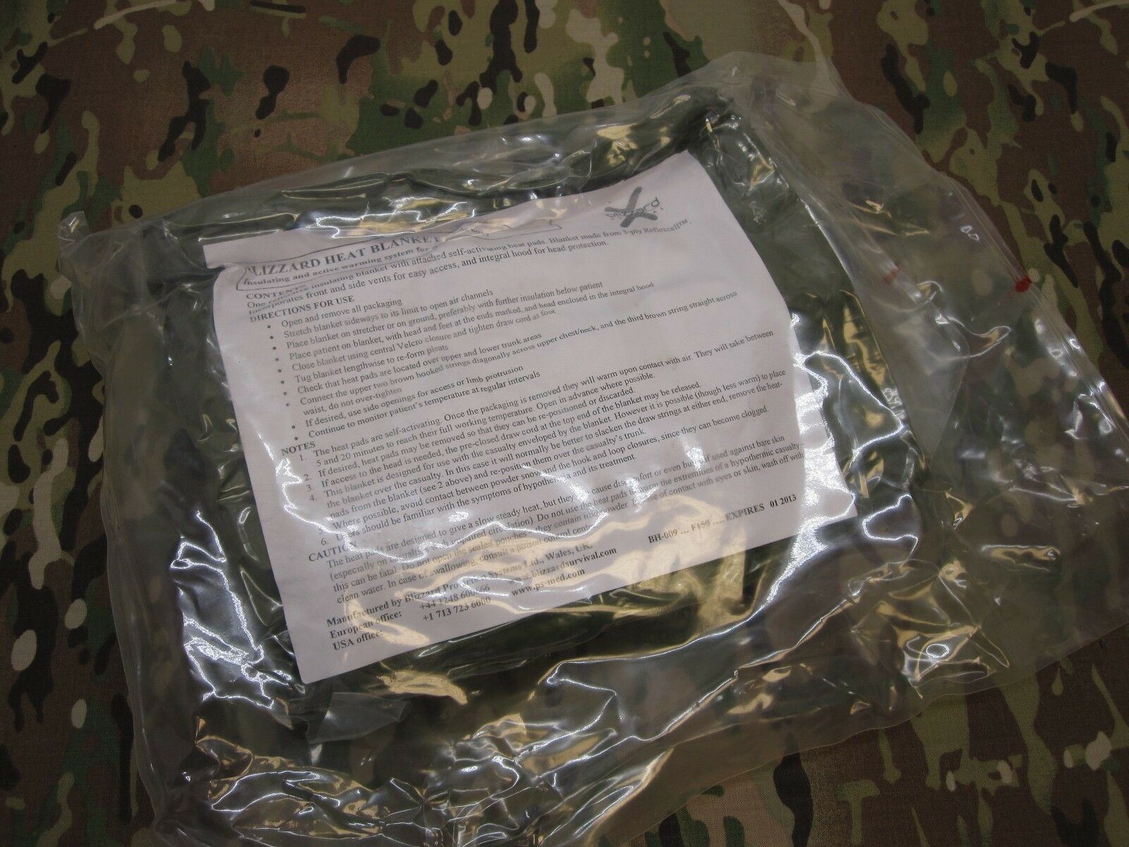 ARMY Hyperthermia Blizzard Heat Blanket Self-Activating Heat Pads ...