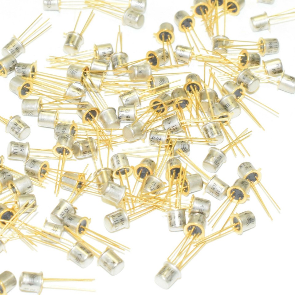 KT117V LOT OF 2 SINGLE-TRANSITIVE p-n GOLD-PLATED TRANSISTOR 300mW 1A ...
