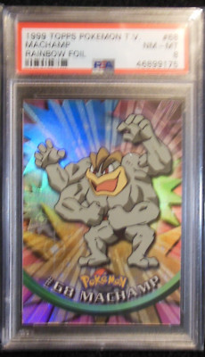 1999 Topps Pokemon TV #68 Machamp Rainbow Foil PSA 8 NM-MT | eBay