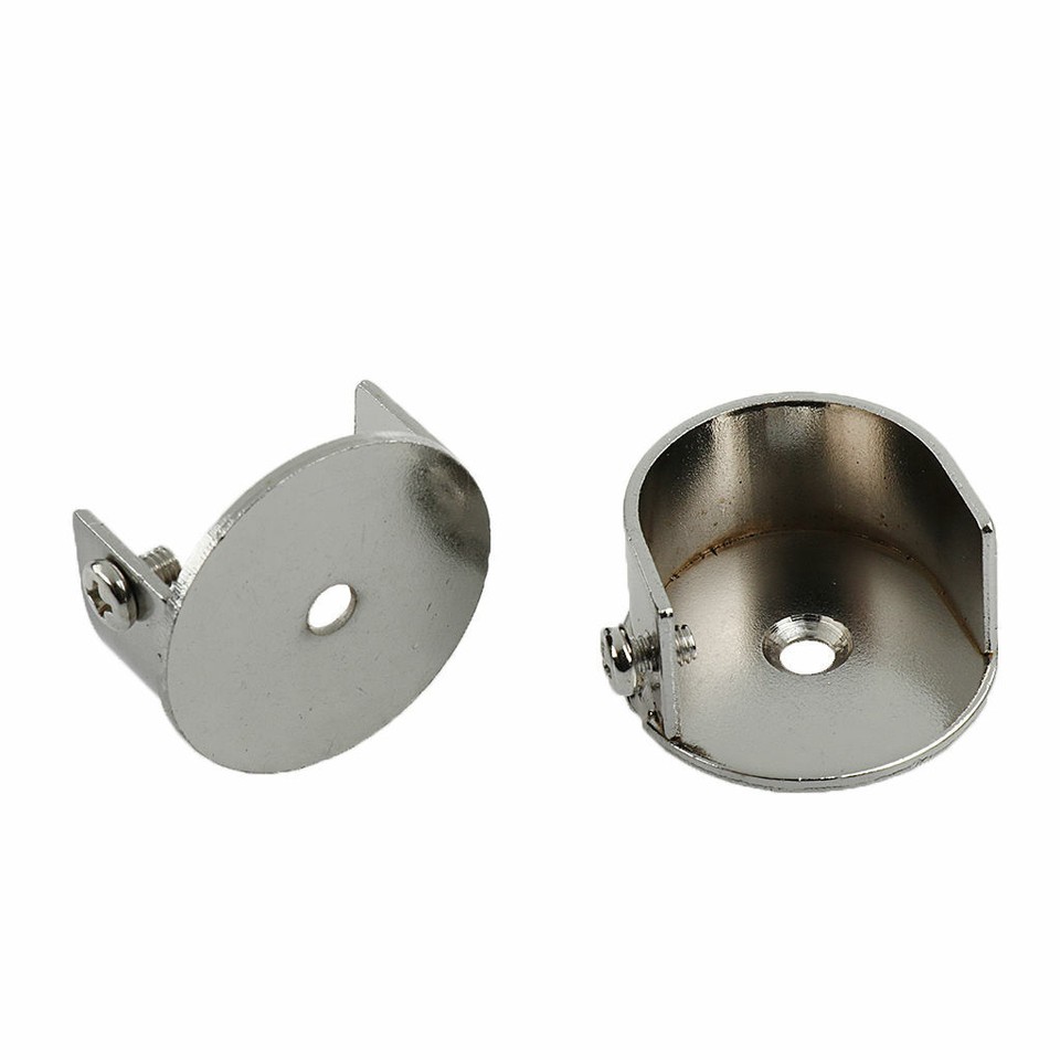 Wall Mounted Recess Bracket Curtain Rods Rail Support Drapery Pole Ends ...