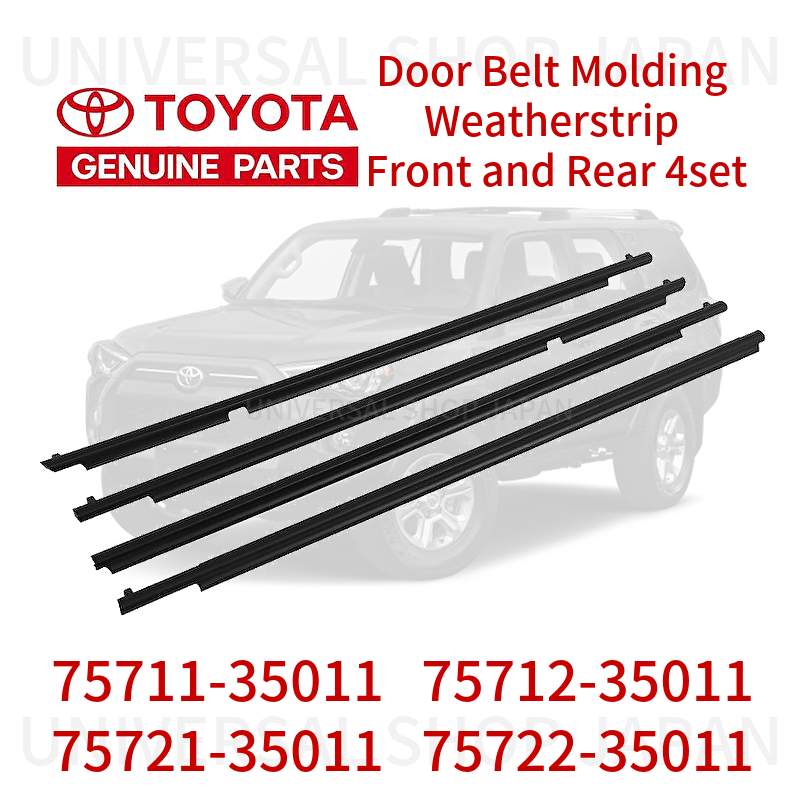 TOYOTA Genuine 4Runner 10-21 Door Belt Molding Weatherstrip Front and ...