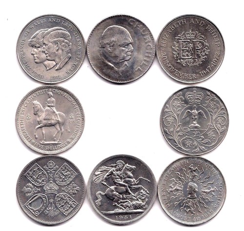 Various British Crown Coins Choose from 1951 1953 1960 1965 1972 1977 ...