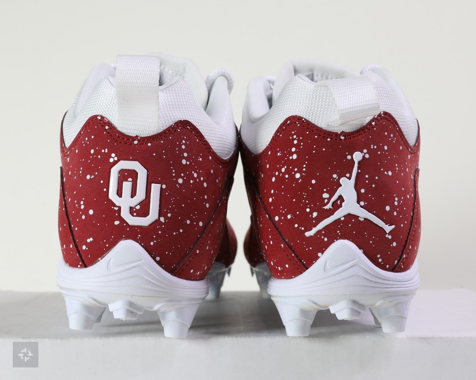 Nike Jordan 10 Low Alpha Oklahoma Sooners PE Football Cleats Mens Size ...