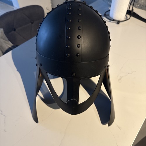 Medieval Steel Viking Mask Helmet Black Warrior Mask | eBay