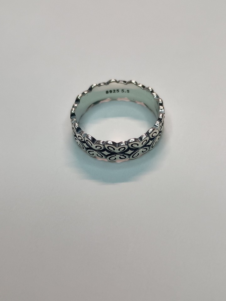 .925 sterling silver butterfly pattern band ring. various smaller sizes ...