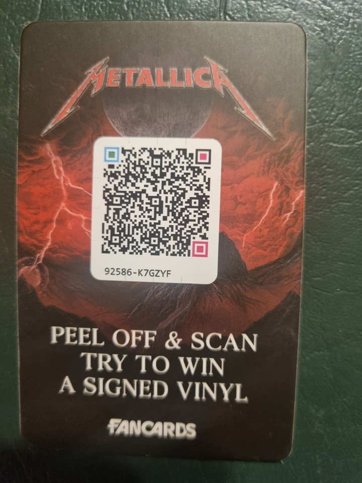 Metallica 25' M72 World Tour New zealand Show Fan Card | eBay Australia