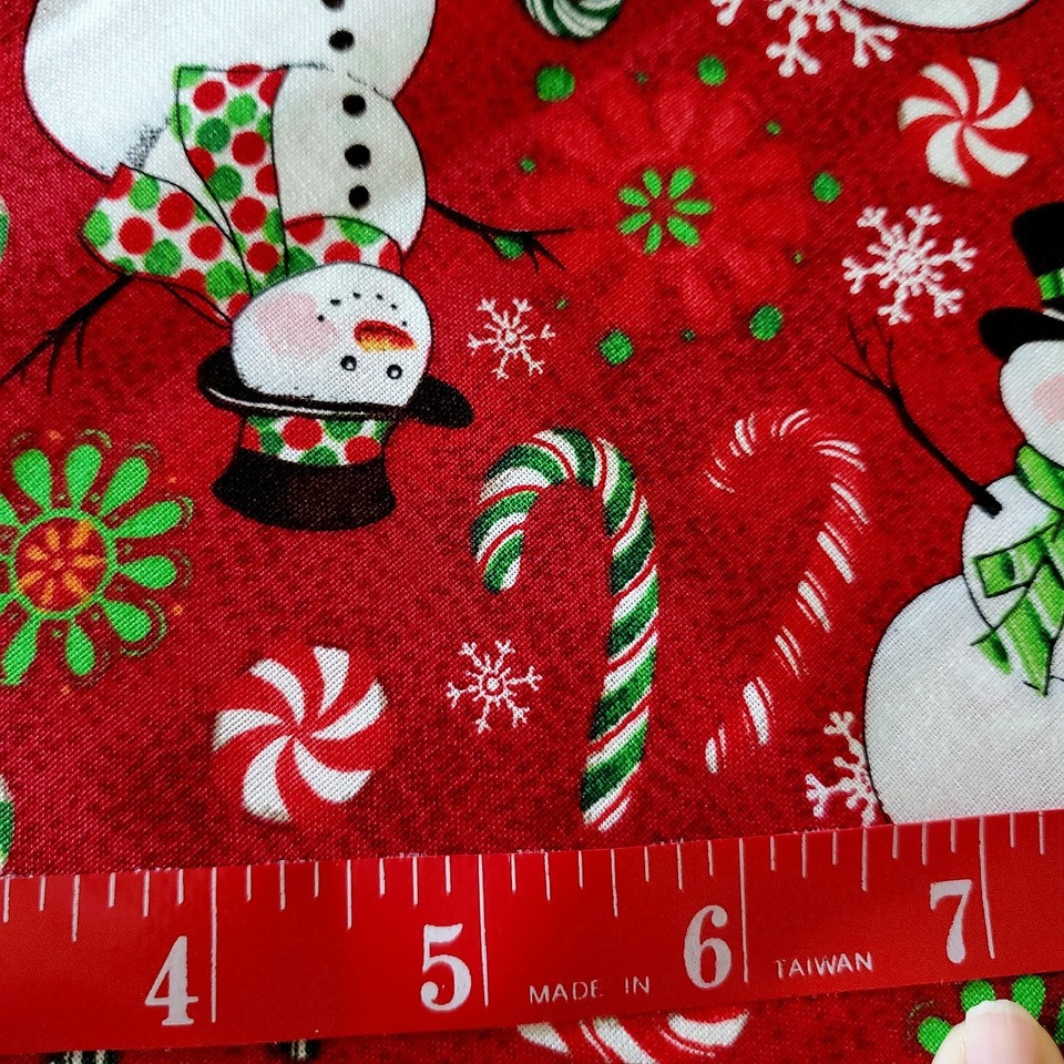 Robert Kaufman Snowman Snowmen Tos Fabric Cotton Christmas FQ HY BTY By ...