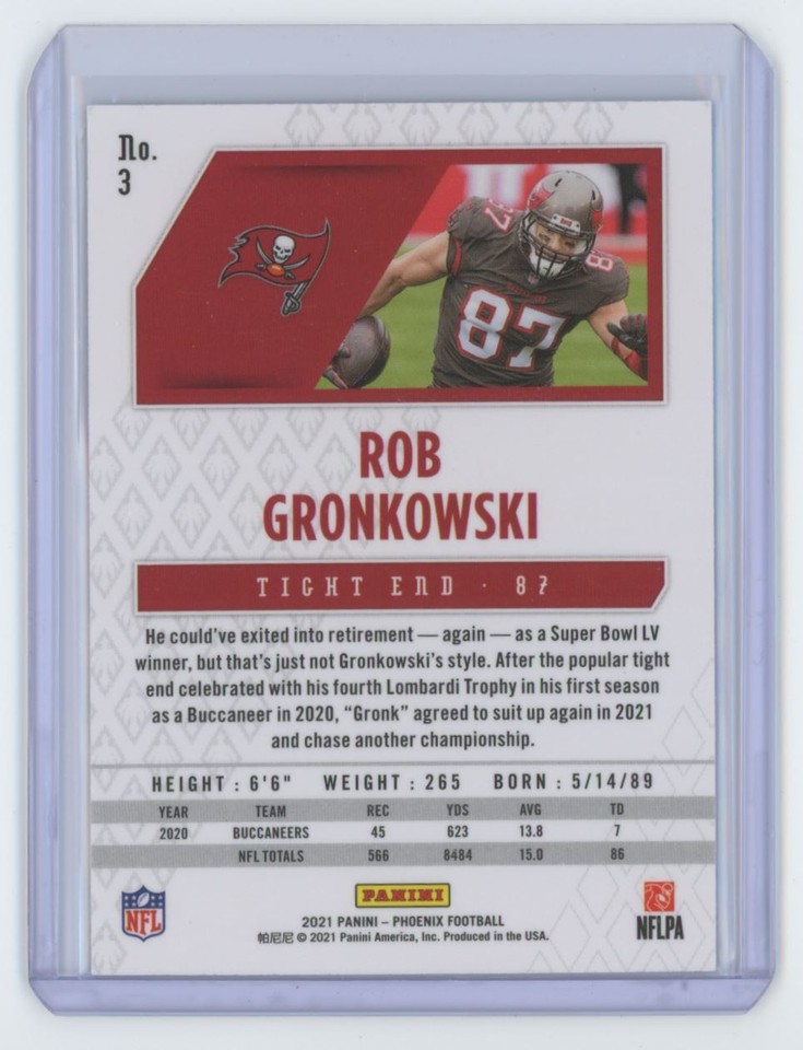 2021 Panini Phoenix Rob Gronkowski Football Card #3 | eBay