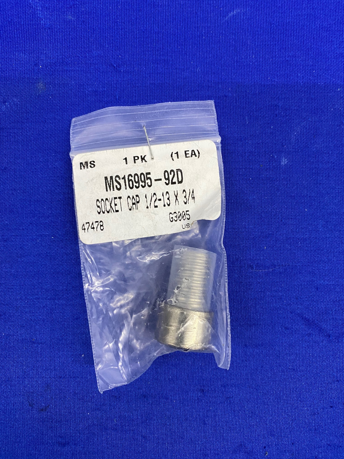 1/2 -13 x 3/4 MS16995-92 SOCKET HEAD CAP SCREW STAINLESS STEEL - QTY 1 ...