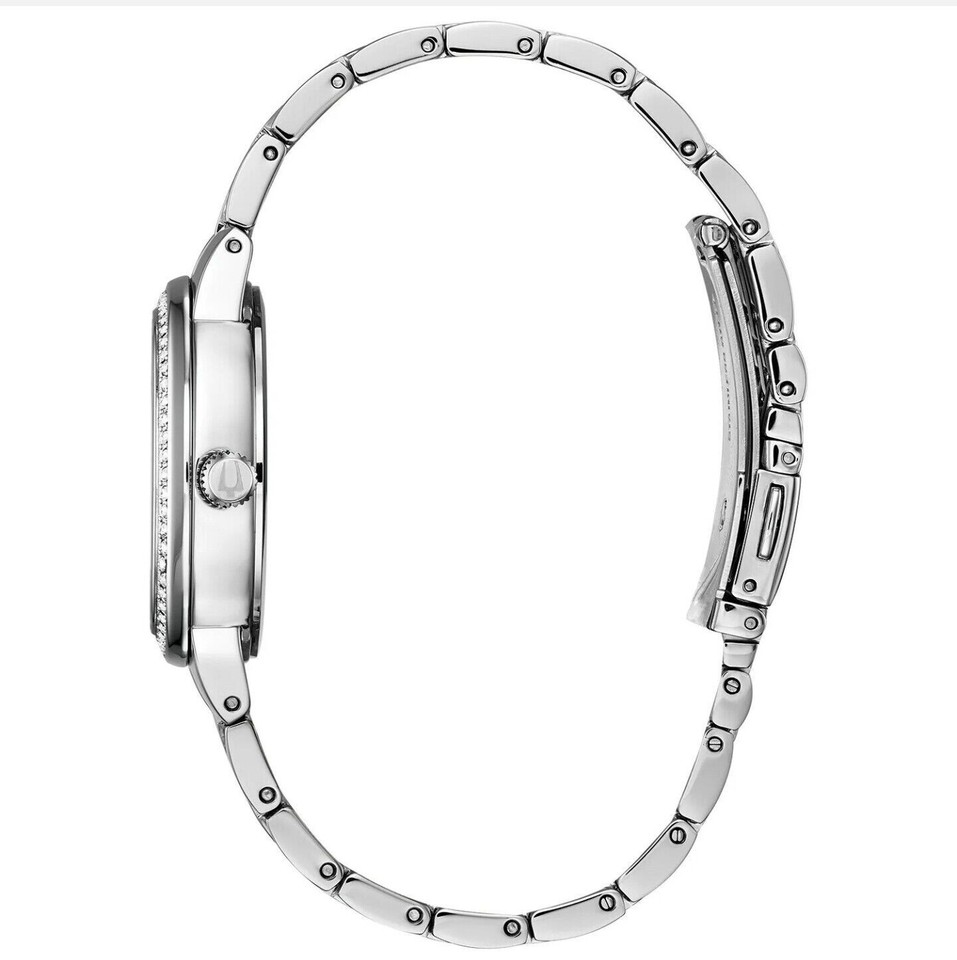 BULOVA 96L276 Phantom Swarovski Crystal Blue Dial 3D Stainless Ladies ...