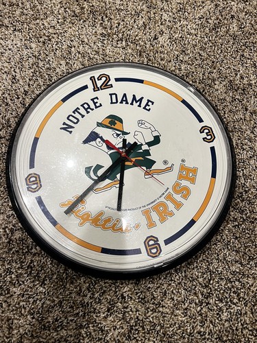 Vintage Original 1993 Notre Dame Fightin’ Wall Clock - GREAT CONDITION ...