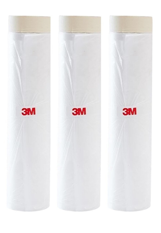 3M Pre taped Masking Paper - Painters Plastic Sheeting Paint Tape Tape ...