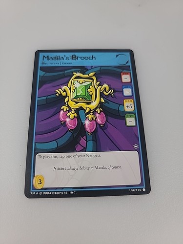 Neopets Masila's Brooch 132/150 Hannah And The Ice Caves 2004 | eBay