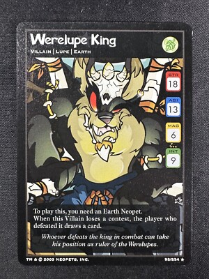 Neopets Werelupe King 92/234 Base Set Villain Non Holo Rare | eBay
