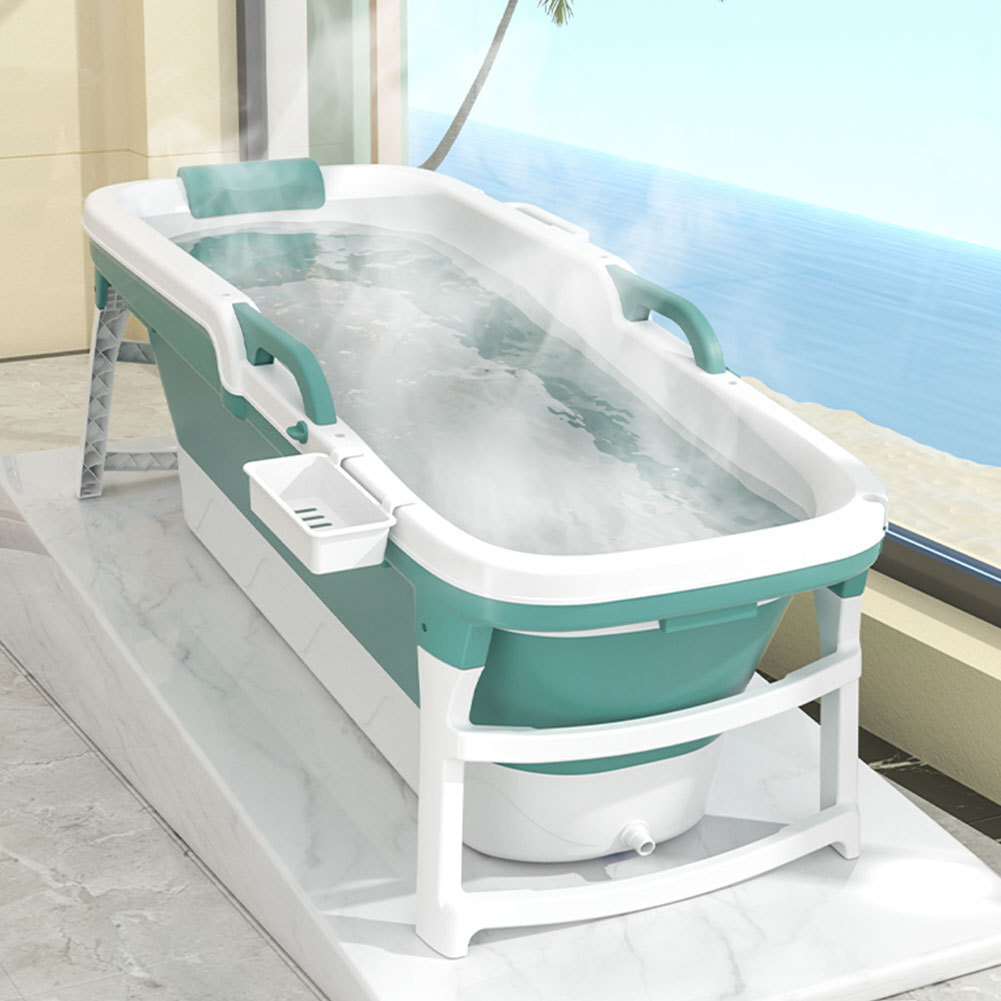 152cm XL Portable Shower Bathtub Collapsible Household Adult Folding ...