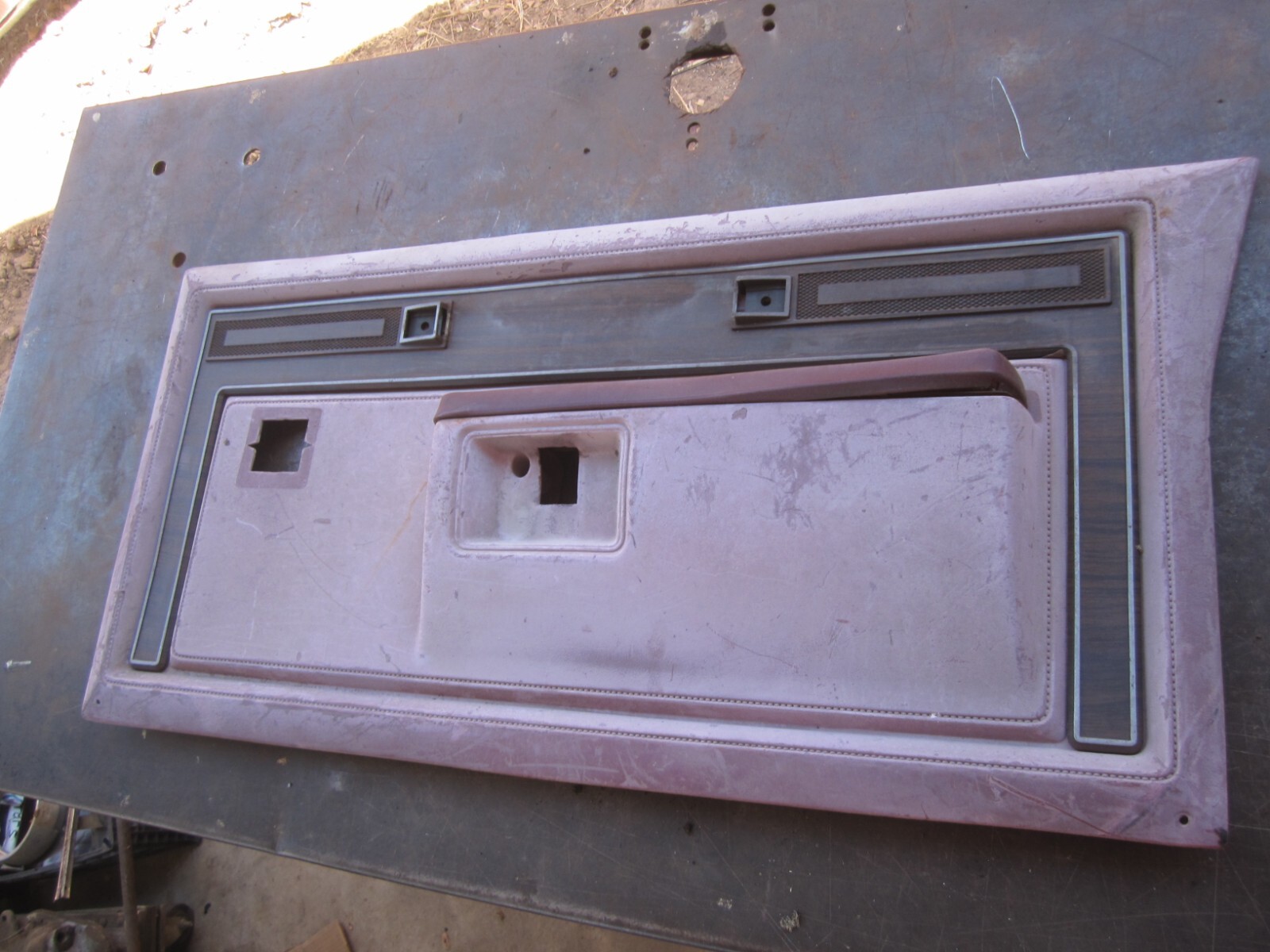 81-86 DODGE D150 RAMCHARGER RIGHT DOOR CARD PANEL FOR POWER WINDOWS RED ...