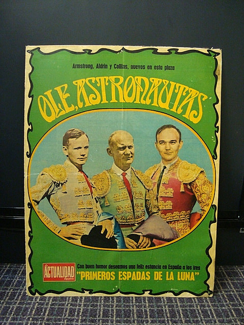 SCARCE 1969 Vintage Apollo 11 Spanish Poster-Armstrong Collins Aldrin ...