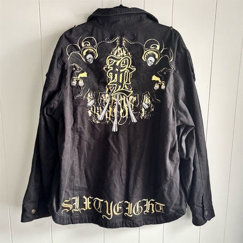 Blac Label Men's 2X Black Military Biker Jacket Button-Up Casual | eBay