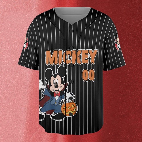 Personalized Mickey Mouse Vampire Not So Scary Halloween Baseball ...