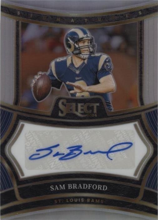 2024 Panini Select - Signatures Sam Bradford #SP-SBD Silver Prizm /399 ...