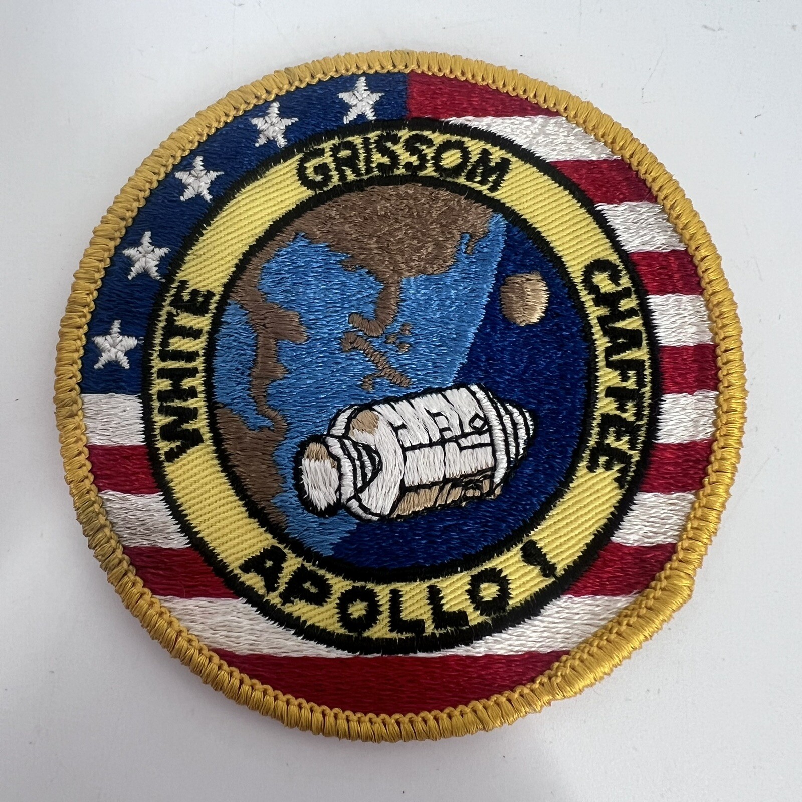 Vintage NASA Apollo 1 White Grissom Chaffee Space Mission Patch NOS Original | eBay