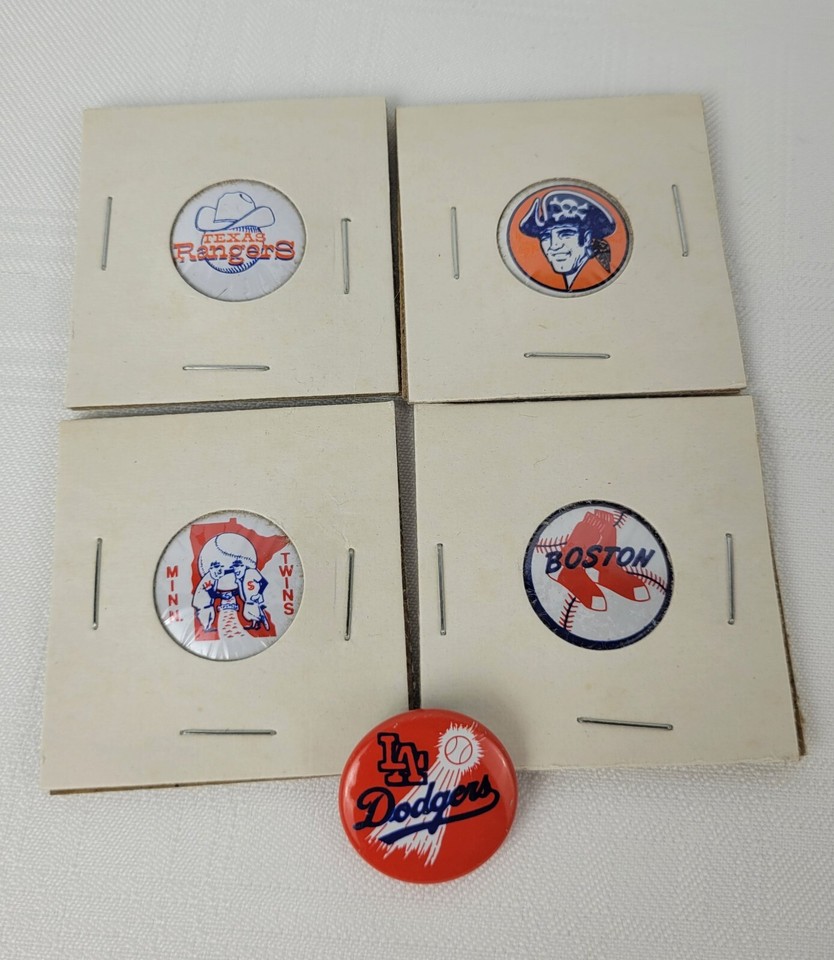 VTG 70's MLB Baseball Creative House Button Pinback Lot (5) LA Dodgers ...
