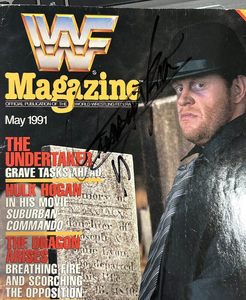 SIGNED THE UNDERTAKER 8x10 WWF WWE HOF PHENOM THE DEAD MAN - Magazine ...