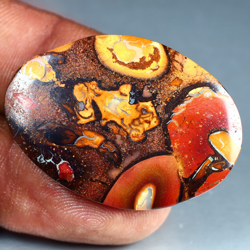 27.08 ct Marvelous Fancy (34 x 24 mm) Multi Australian Koroit Boulder ...