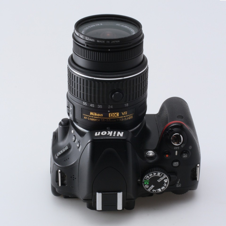 【MINT】Nikon D5100 24.2 MP+AF-S DX 18-55mm f/3.5-5.6GⅡVR Lens Shutter ...