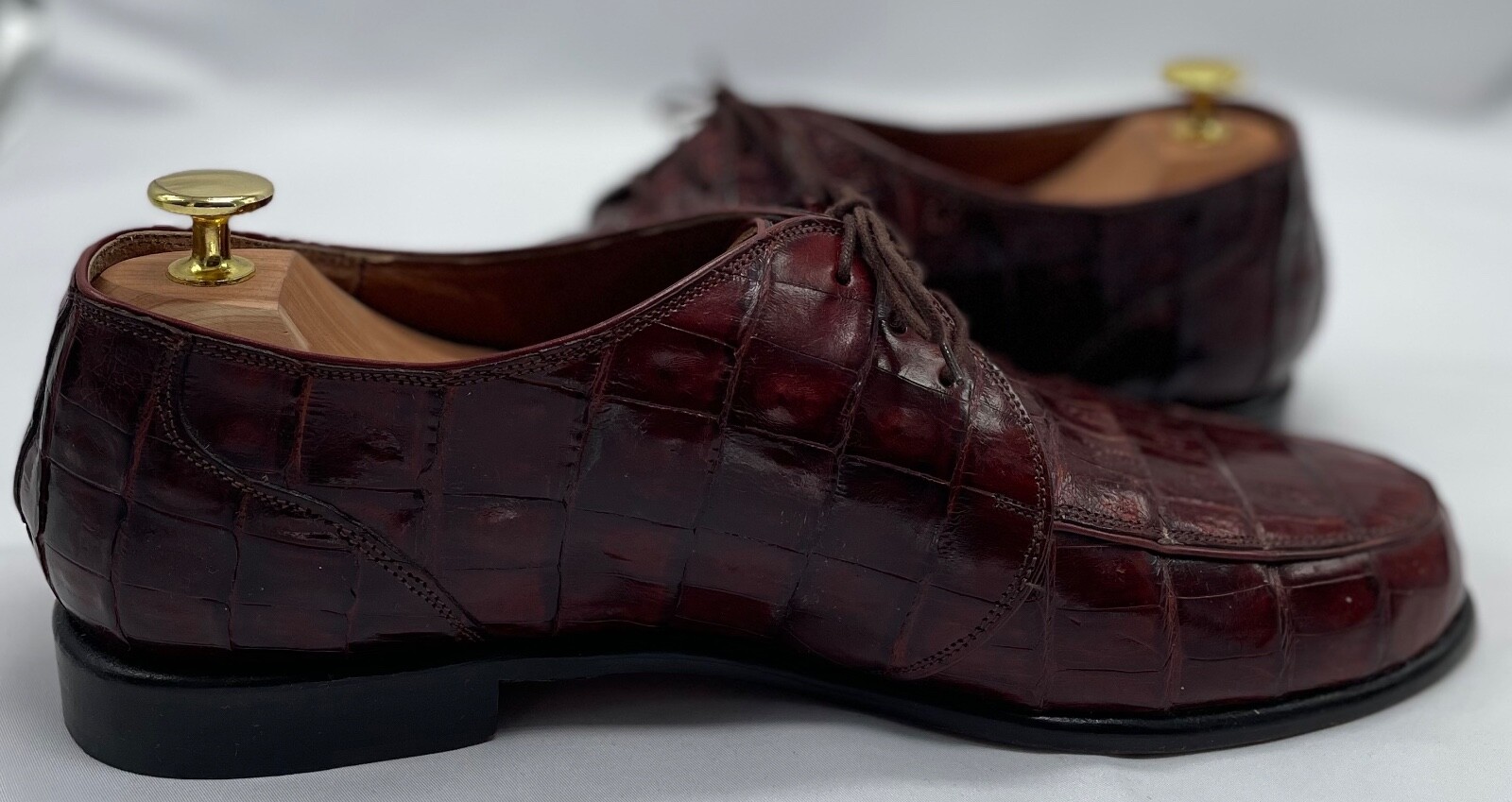 Genuine Crocodile Shoes | Burgundy Color | Made in It… - Gem