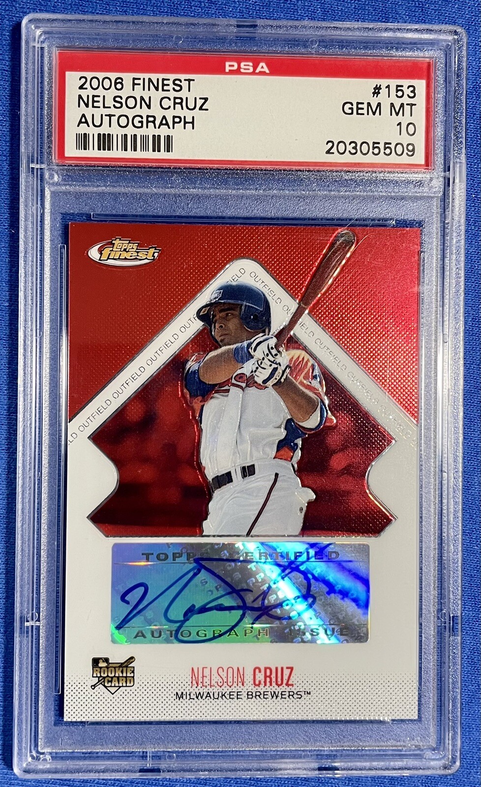 2006 Topps Finest - Rookie Autograph Nelson Cruz #153 (AU, RC) for sale ...