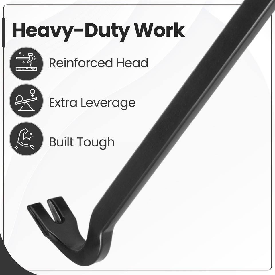36" Wrecking Crow Bar Steel Crowbar Nail Board Puller Lever Pry Pull ...