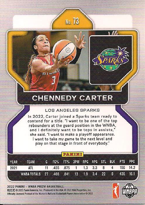 2022 Panini Prizm WNBA #73 Chennedy Carter 2022 PANINI WNBA PRIZM | eBay