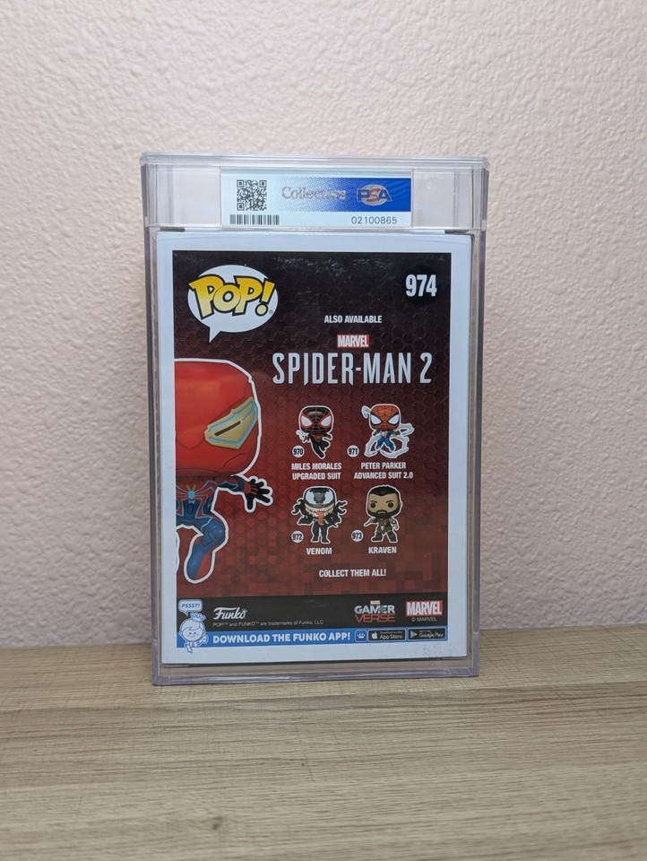 Funko PSA Graded Mint-9 2024 Spider-Man "Peter Parker W/Suit" #974 EEE ...