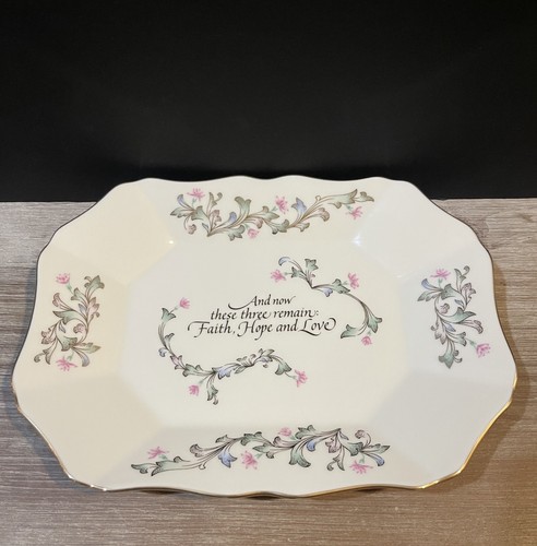 Lenox Faith Hope & Love Porcelain Dish Tray Made In USA | eBay