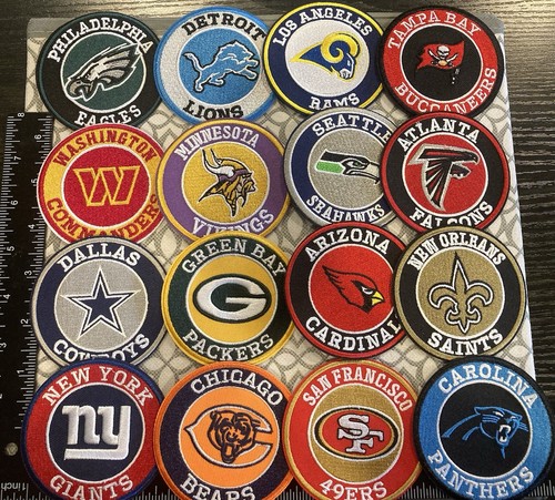 * 36 LOT * ALL NFL TEAMS LOGO 3" ROUND IRON ON PATCHES + 2 NFL, AFC ...