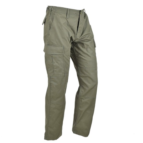 Mil-Tec Tactical Pants U.S Army style olive BDU field troops ripstop ...