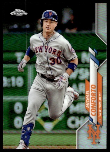 2020 Topps Chrome 35 Michael Conforto New York Mets Baseball Card ...