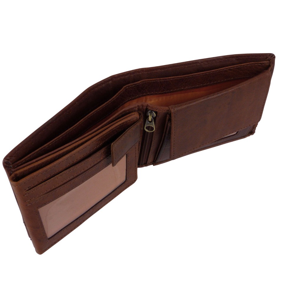Rowallan of Scotland Leather Mens Bi-Fold Wallet in Cognac | eBay UK