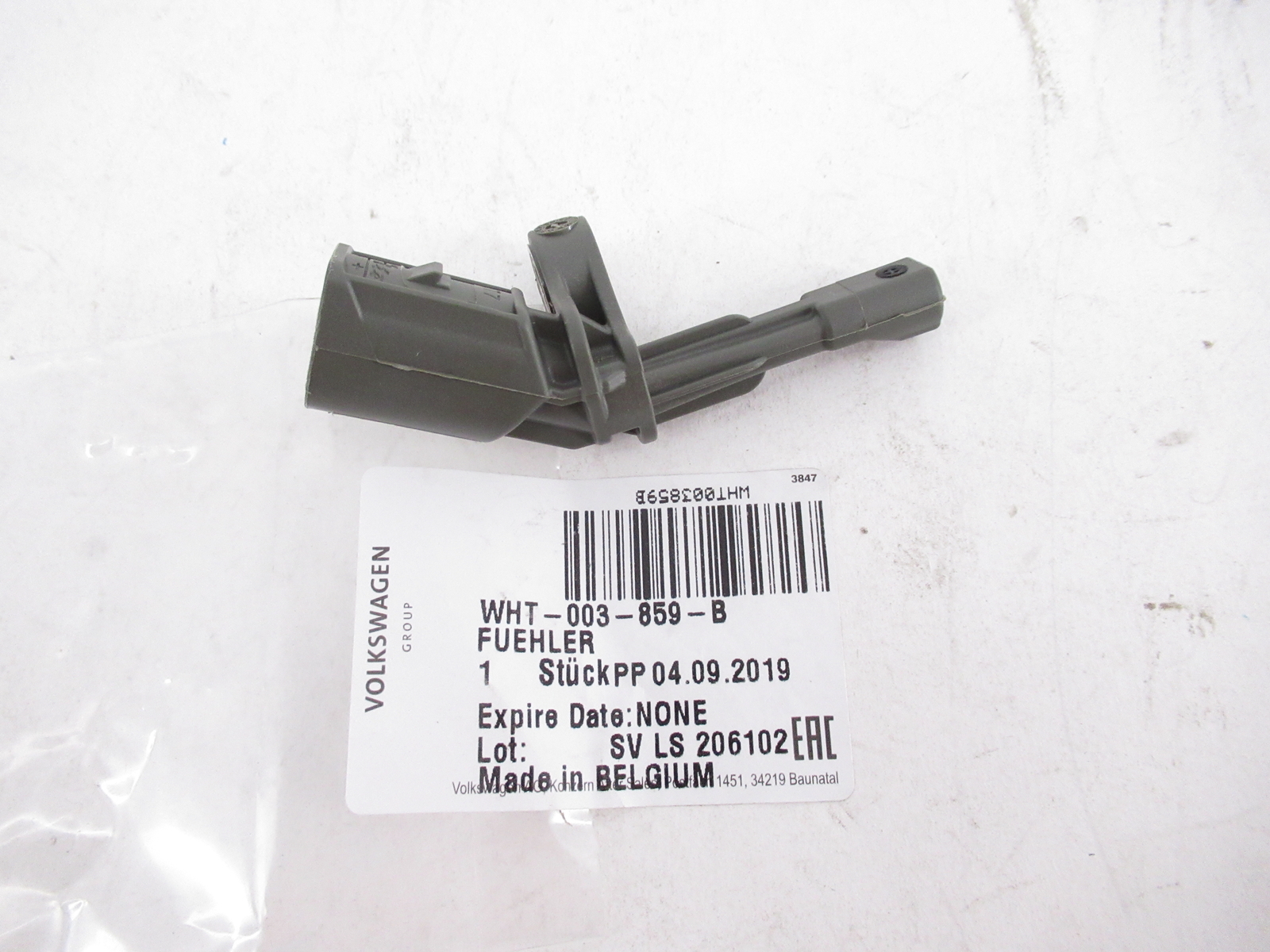 Genuine OEM Volkswagen Audi WHT-003-859-B Driver Rear ABS Wheel Speed ...