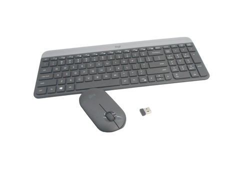 Logitech K470 Black Wireless Portable Rechargeable Keyboard W/ MOUSE AND Dongle | eBay