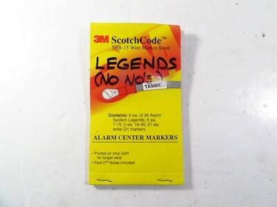 New 3M ScotchCode Wire Marker Books SPB-15, Vinyl Markers, Free 2-3 ...