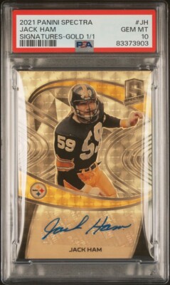 2021 Panini Spectra Jack Ham Signatures Gold 1/1 PSA GEM MT 10 💎 | eBay