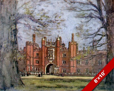 HAMPTON COURT PALACE LONDON OLD ENGLAND BRITISH ART REAL CANVAS ...
