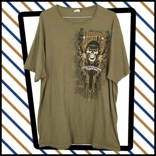 USMTS Graphic Print T-SHIRT Brown Size XL 336 | eBay